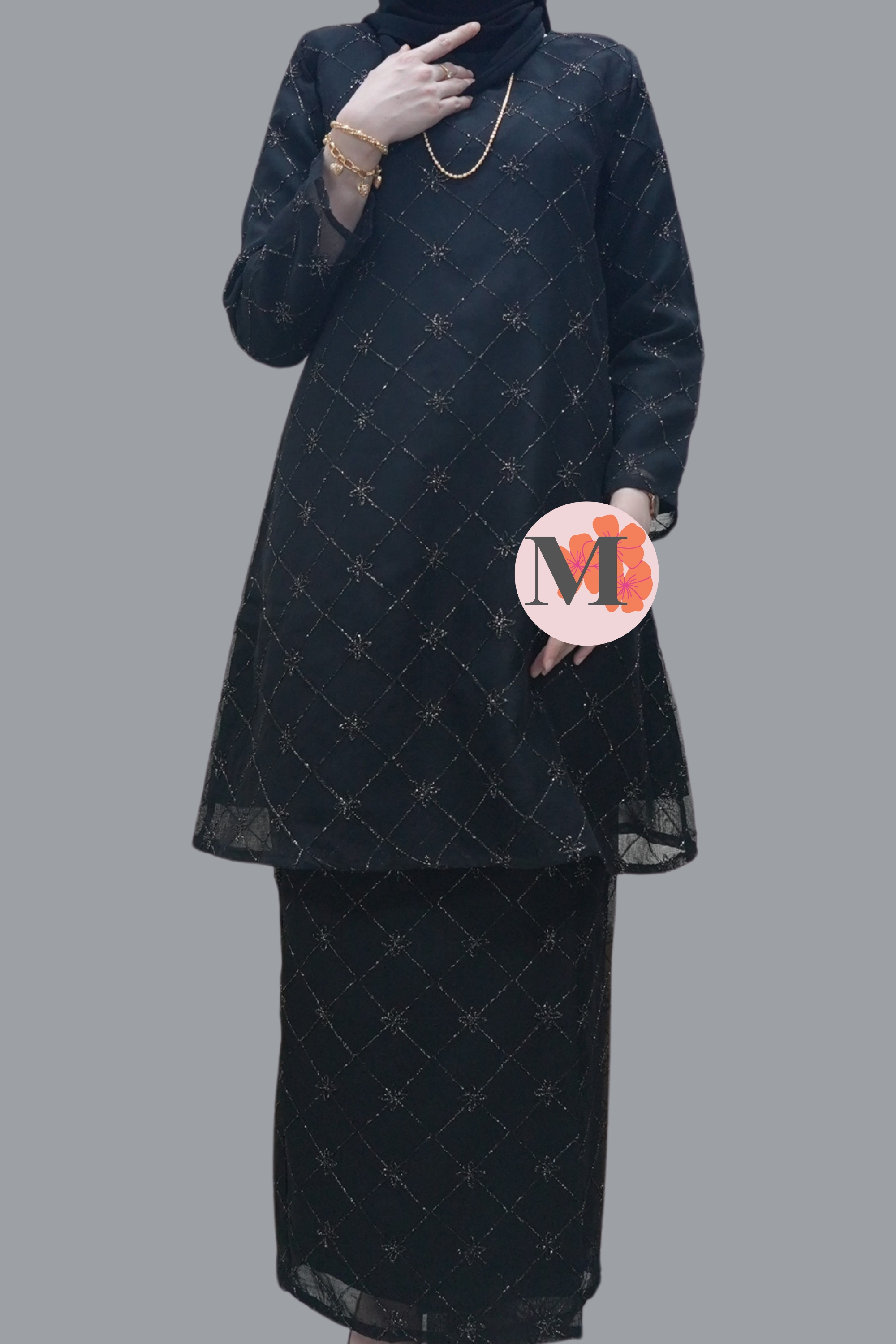 AURORA KURUNG RIAU COTTON LINEN BLACK