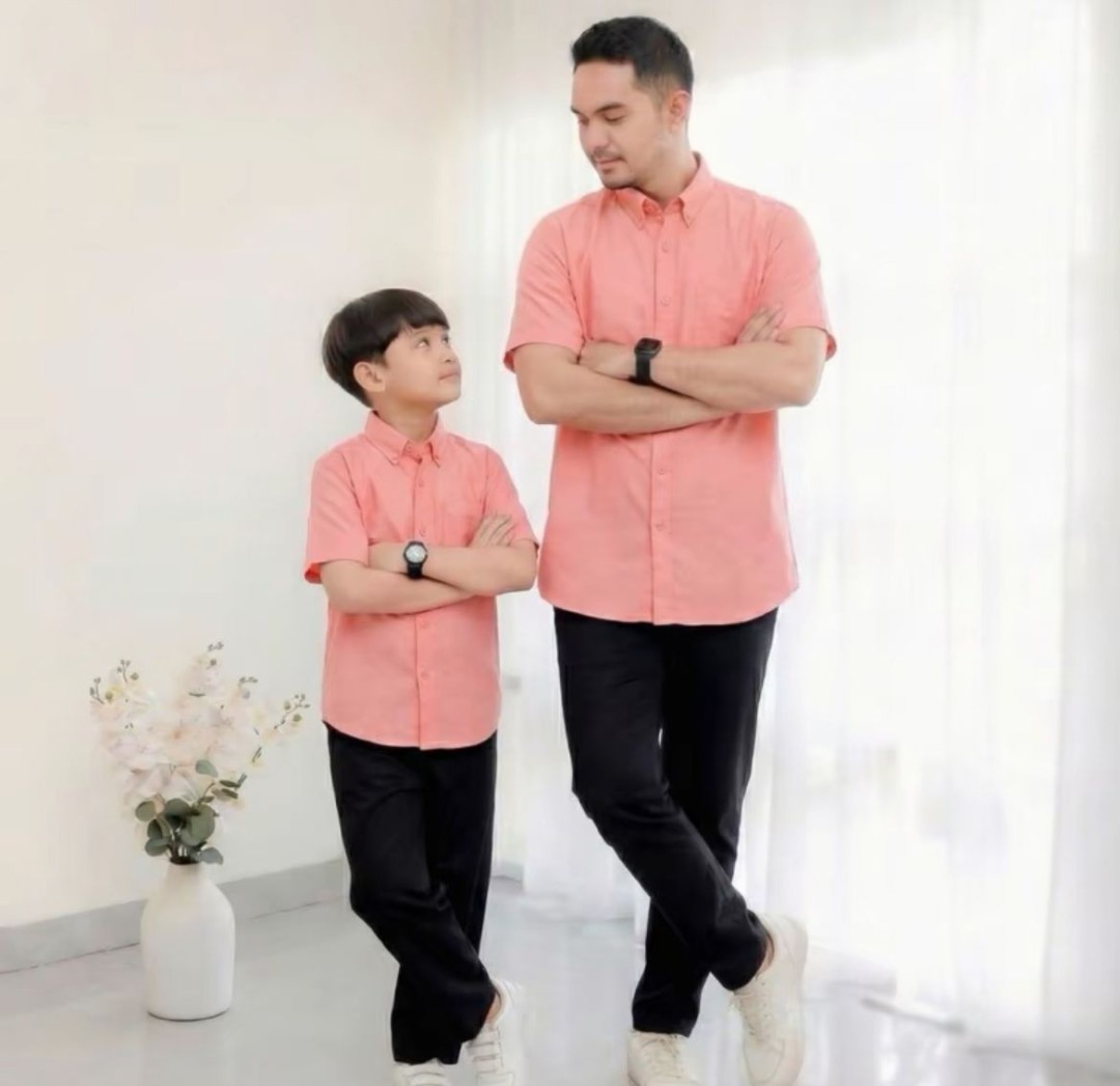 KEMEJA COTTON AYAH DAN ANAK(2TAHUN HINGGA 4XL)