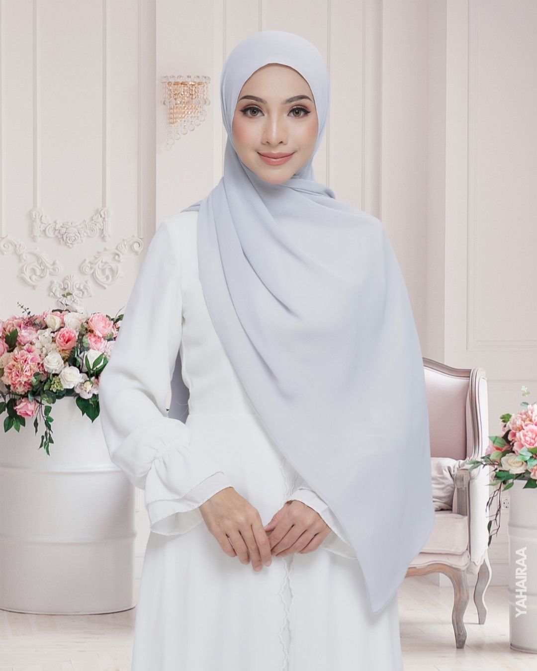 Dreamy Pastel Shawl - Light Grey