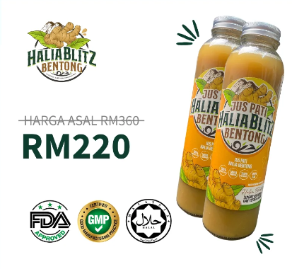 2 Botol Jus Pati Haliablitz Bentong