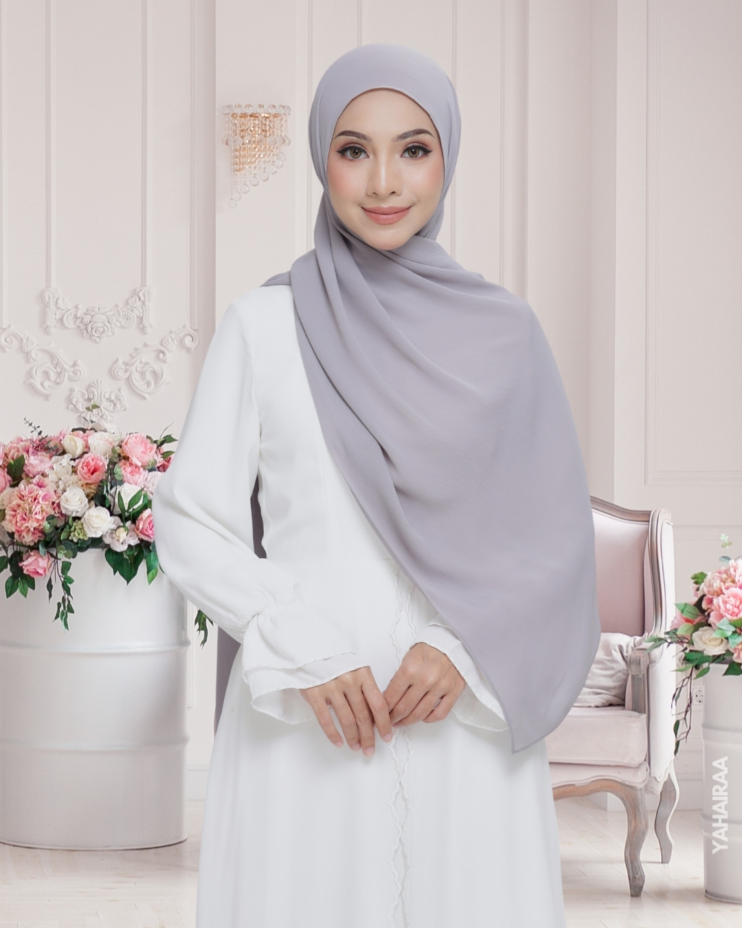 Dreamy Pastel Shawl - Ash Grey
