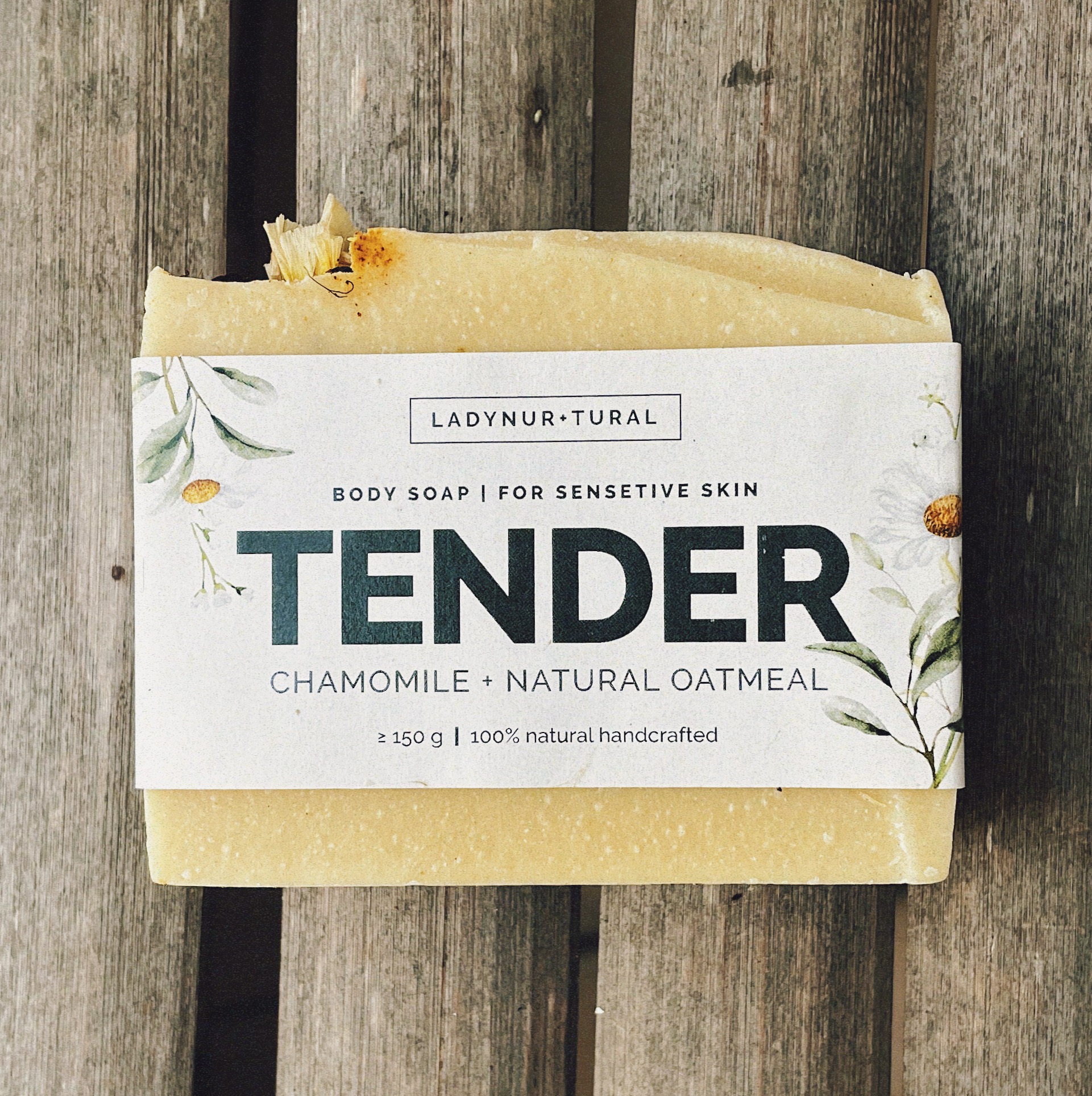 Tender Soap (Chamomile + Oatmeal) (Sensitive and Dry Skin friendly soap)