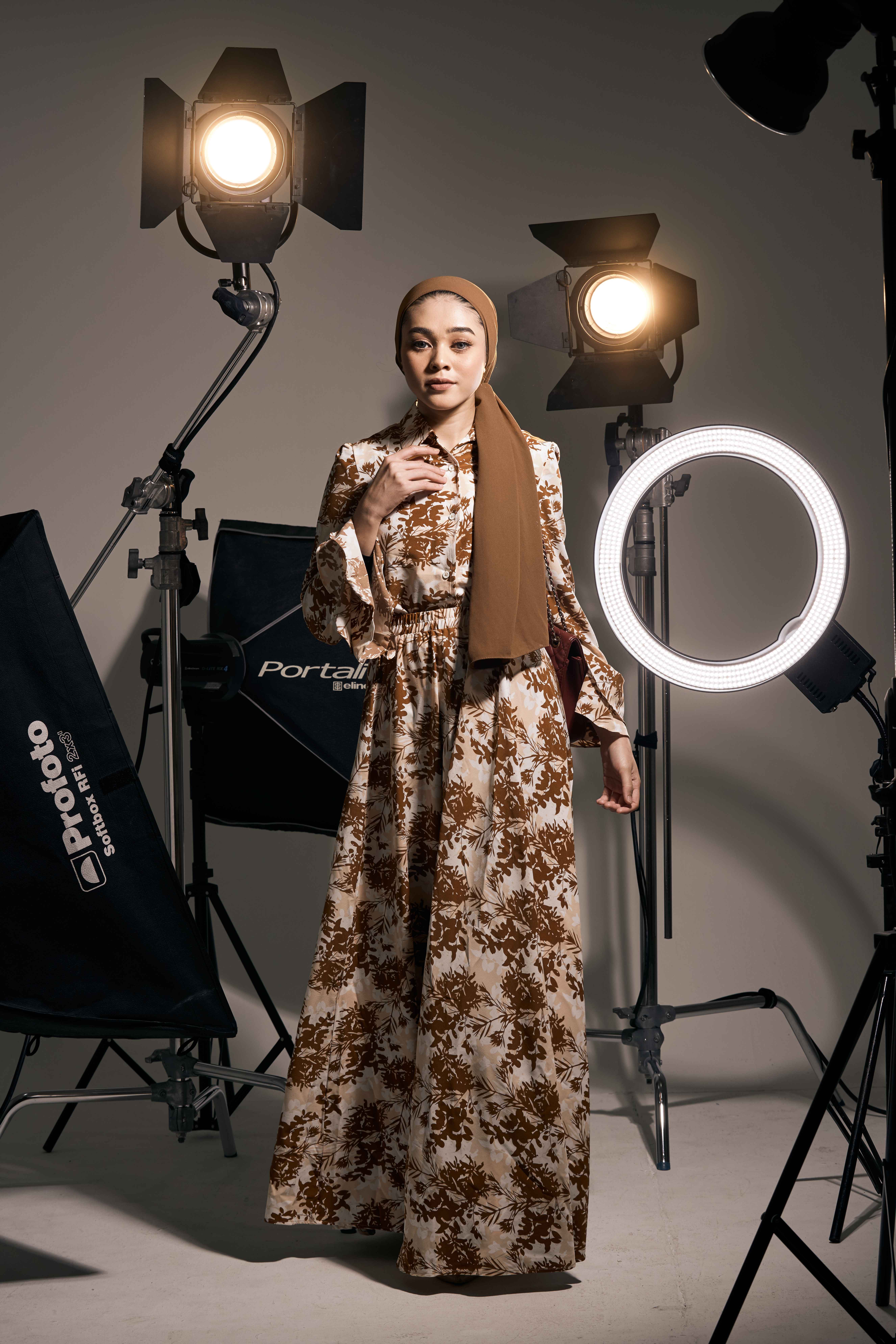 Pamela Exotic Bloom Dress (Blouse with Skirt)