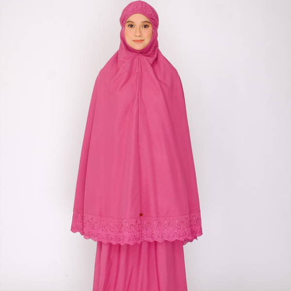 Telekung Maya - Cherry Pink