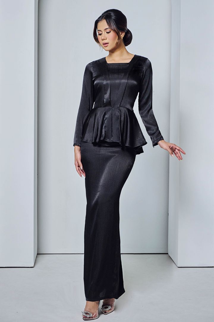 ELEENA KEBAYA PEPLUM IN VVIP BLACK