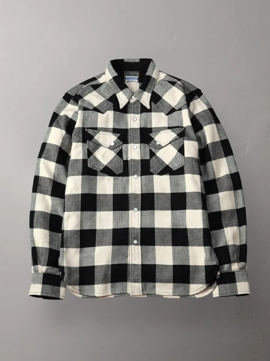 The Flat Head Shirt- Block Check Flannel Western FN-SNW-101L