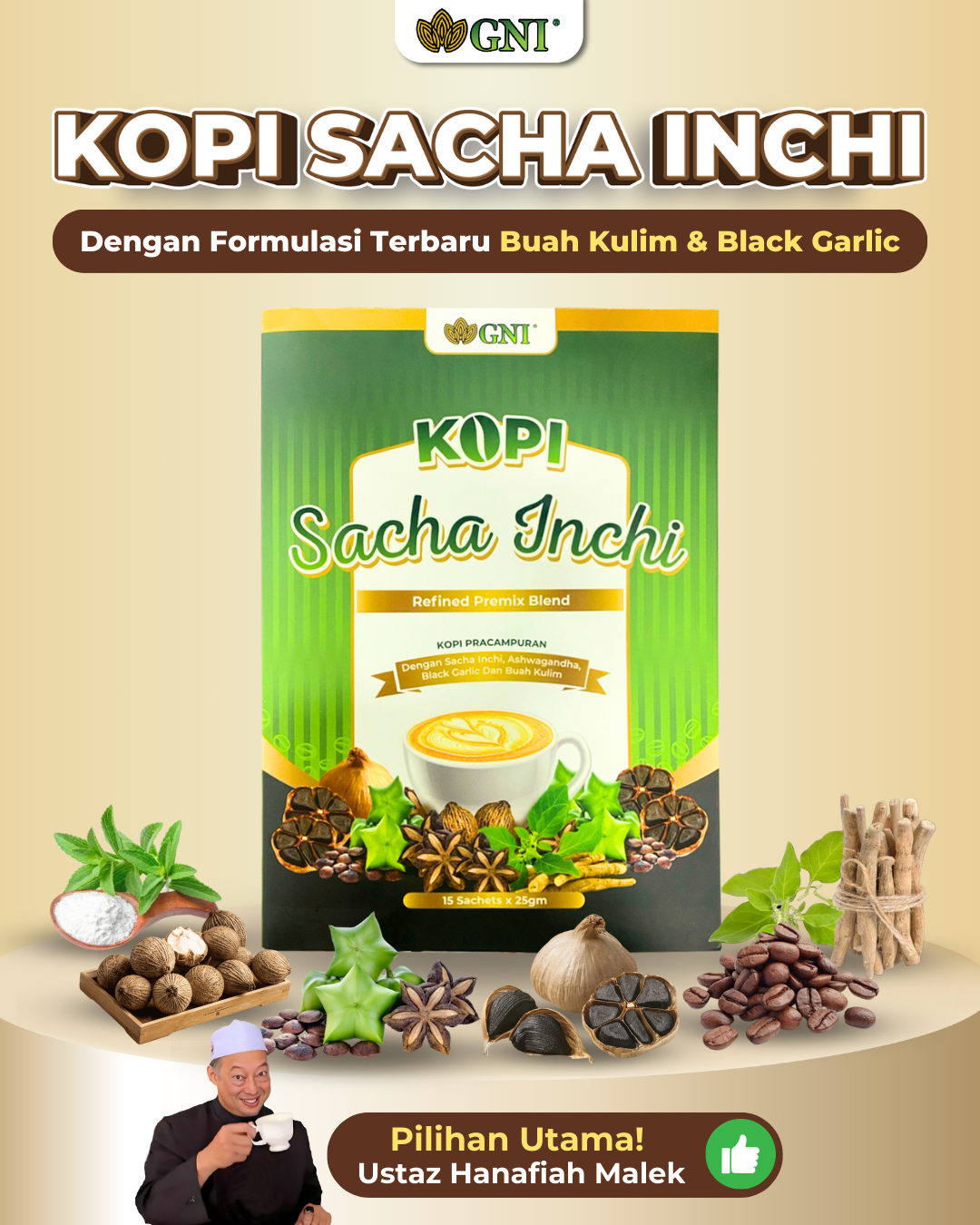 KOPI SACHA INCHI GNI FORMULASI BARU