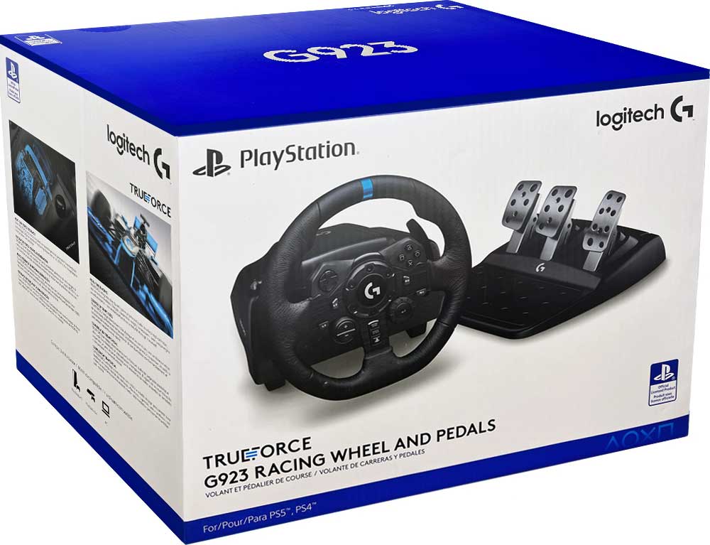 LOGITECH G923 Steering Wheel + Pedal + Shifter for PC / PS5 / PS4