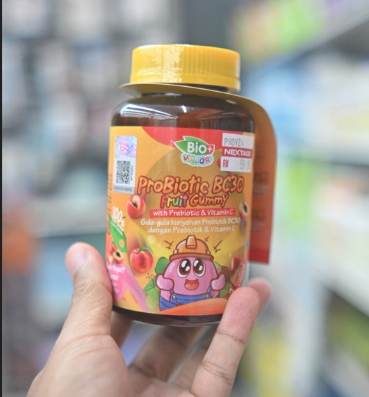 Bio+ Junior Probiotic + Prebiotic BC30 FRUIT Gummy (60s) peach yogurt flavour- Nextage