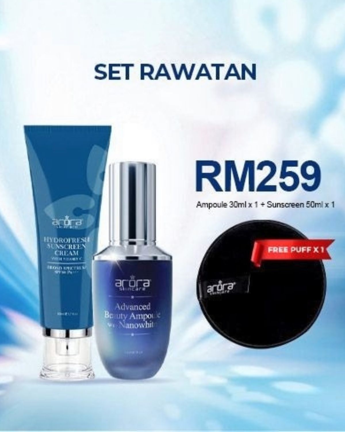 [Arora Skincare] New Look Set Rawatan