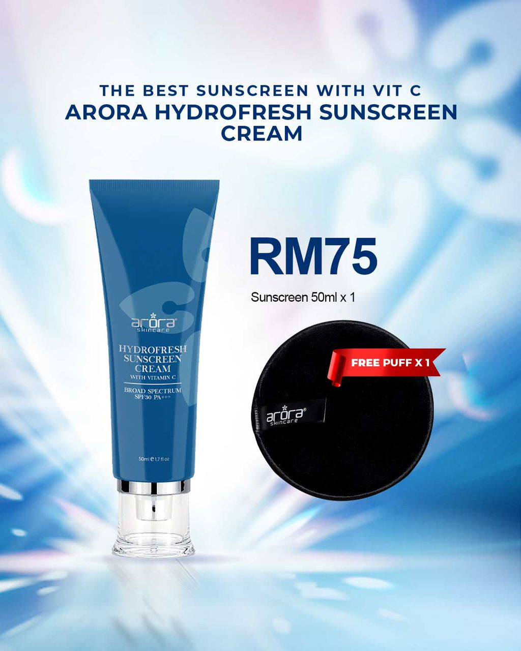New Look - Arora Skincare Hydrofresh Sunscreen With Vitamin C