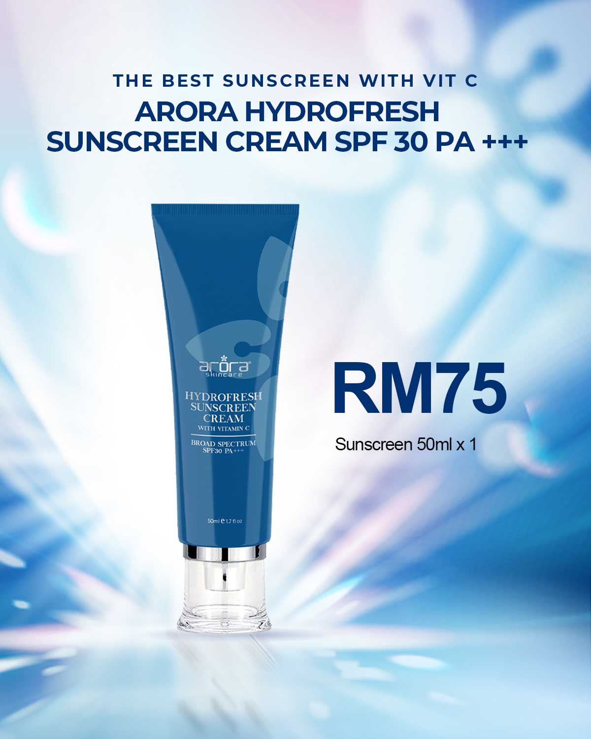 [Arora Skincare] New Look Hydrofresh Sunscreen With Vitamin C
