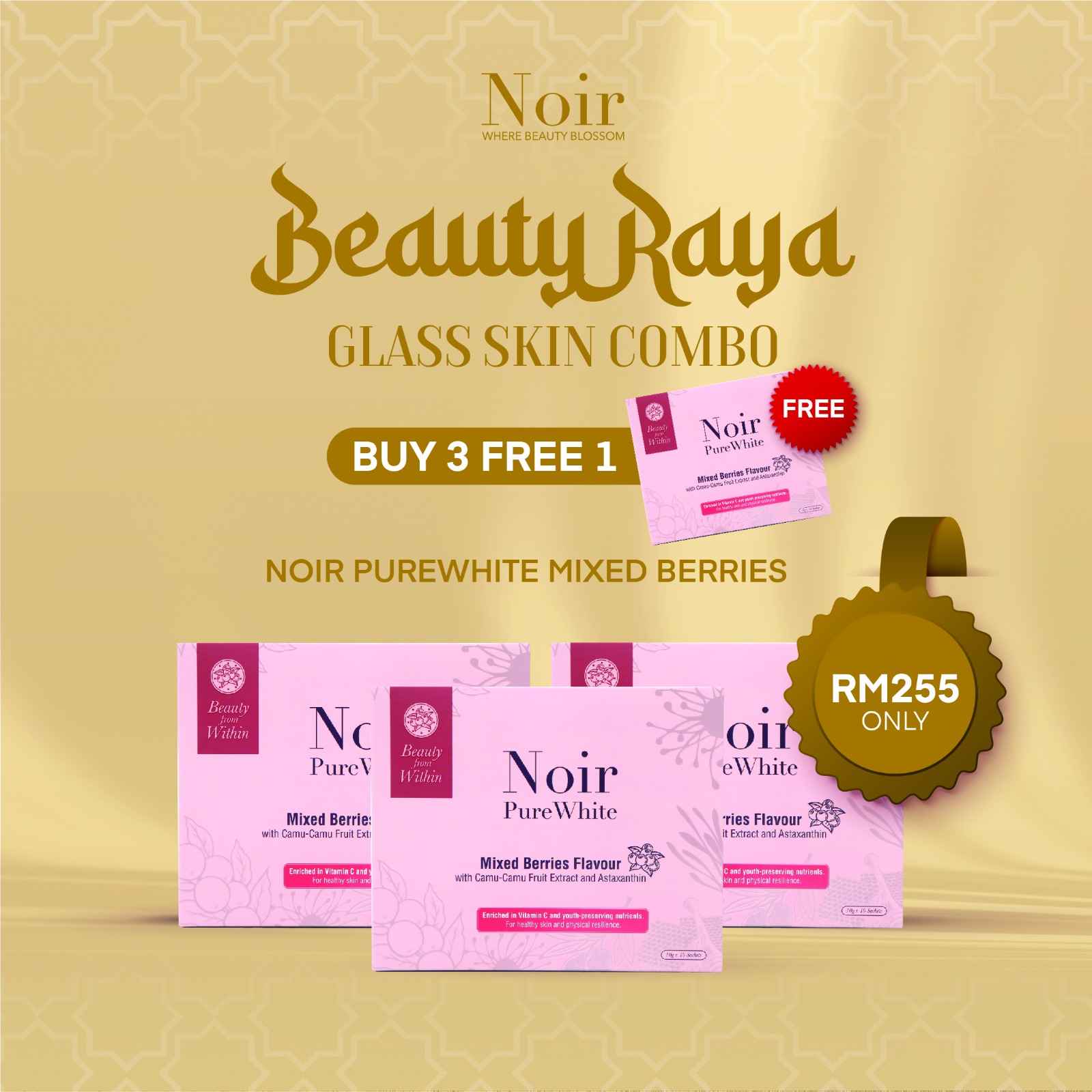 BEAUTY RAYA NOIR PURE WHITE MIXED BERRIES