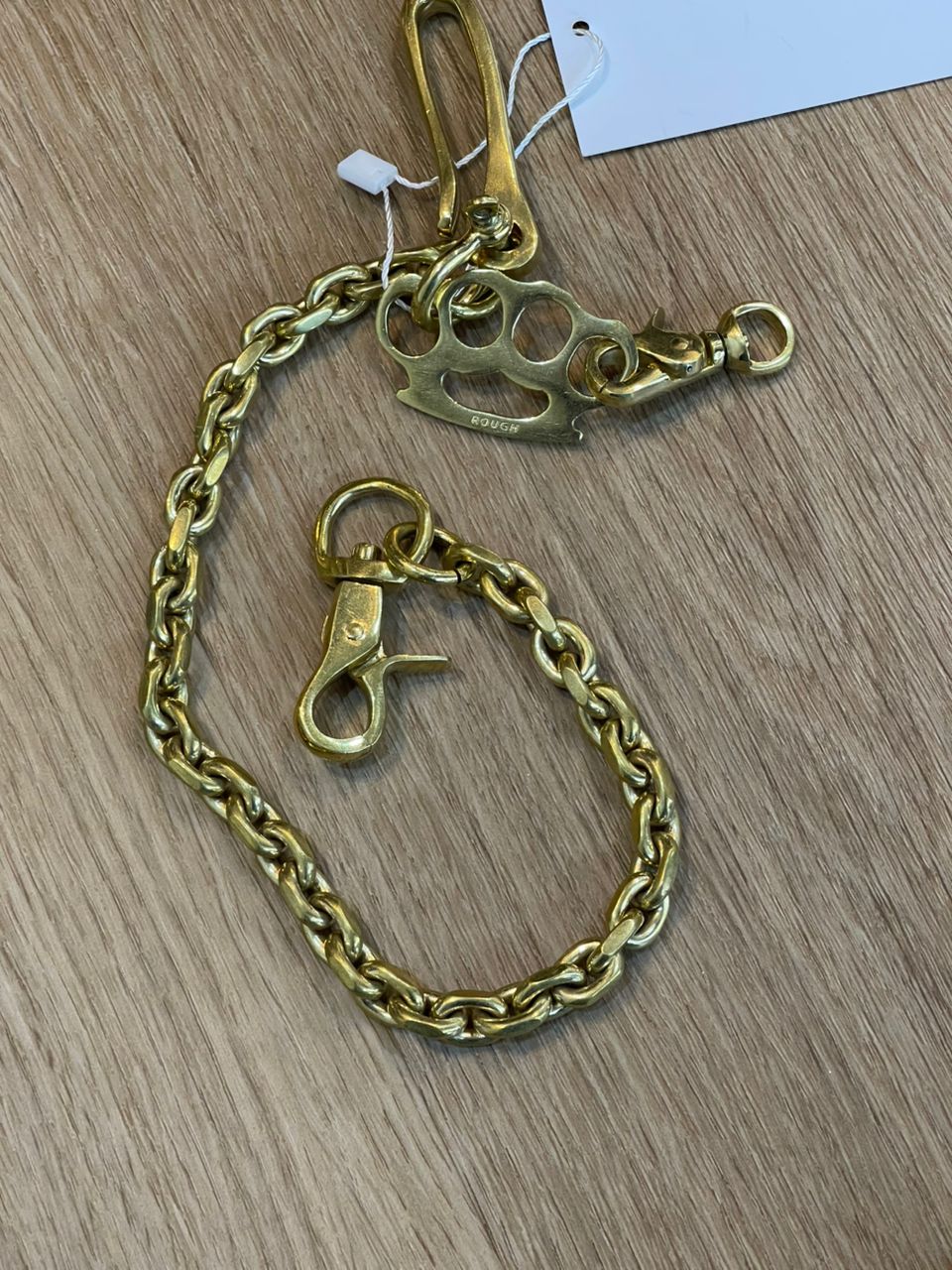 Wallet Chain ROUGH Brass knuckle - 33 Cm
